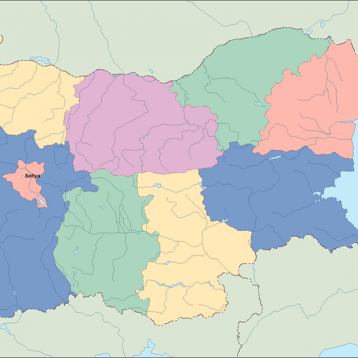 Bulgaria Vector EPS maps | Digital Maps. Worldwide of vector ...