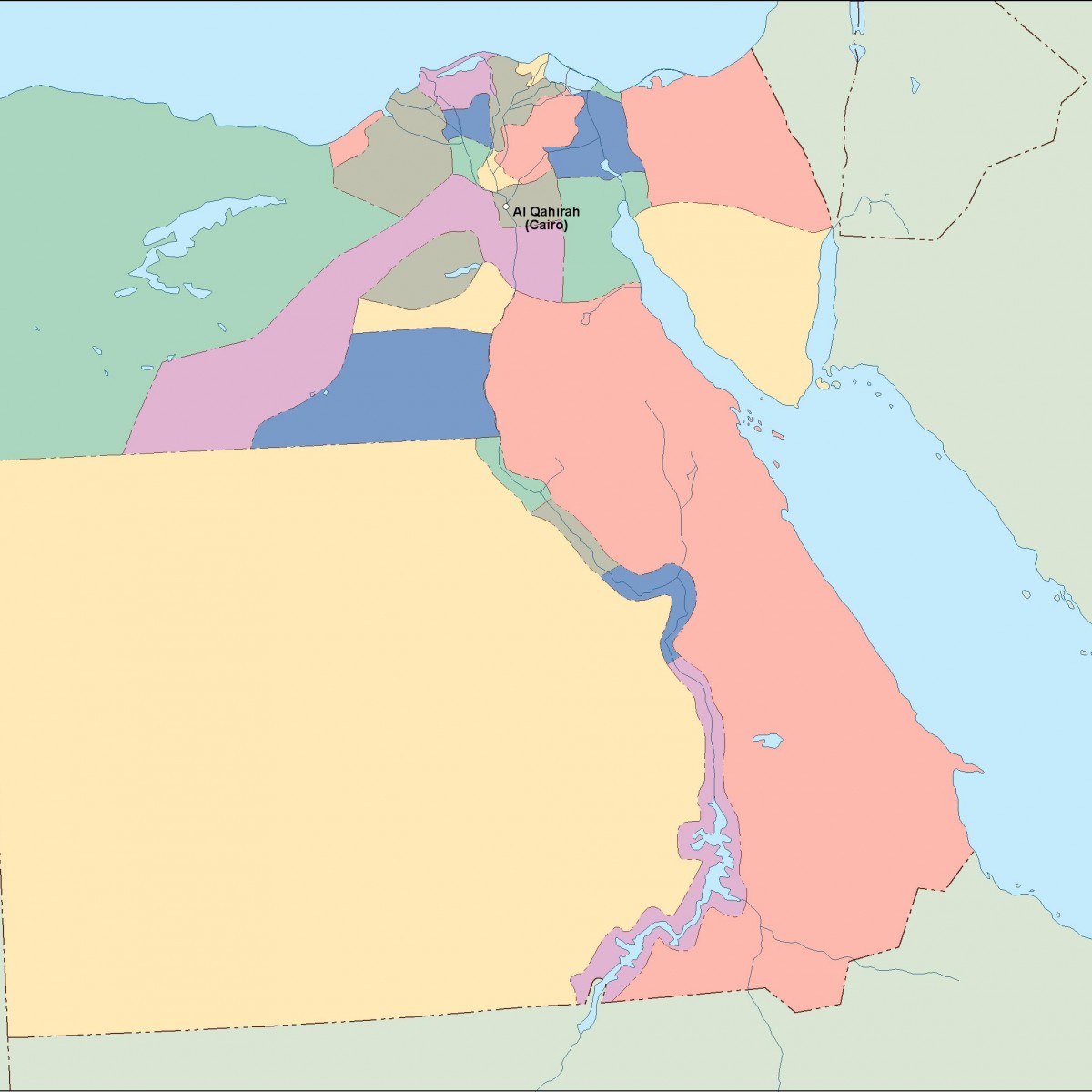 egypt eps map vector | Digital Maps. Worldwide of vector illustrator maps